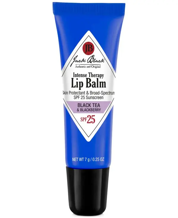 Jack Black Intense Therapy Lip Balm Spf 25 With Black Tea & Blackberry - No Color