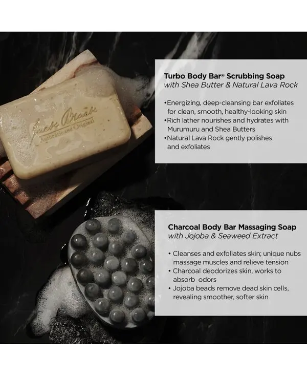 Jack Black Charcoal Body Bar Massaging Soap