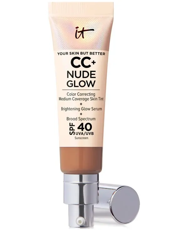 IT COSMETICS Cc+ Nude Glow Lightweight Foundation + Glow Serum Spf 40 - Rich Honey