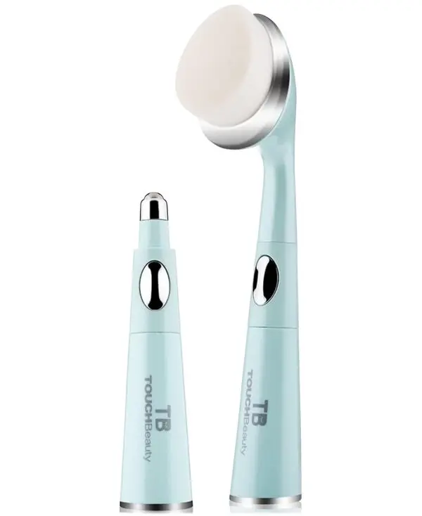 TOUCHBEAUTY 2 In 1 Sonic Facial Brush Cleanser Eye Massager - Mint