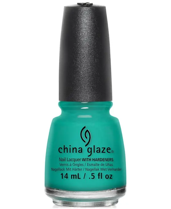 CHINA GLAZE Nail Lacquer With Hardeners - Turned Up Turquoise