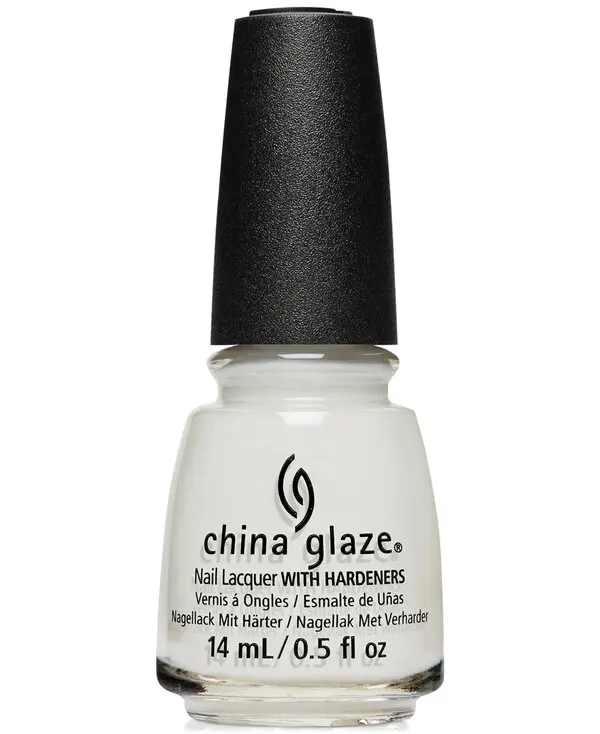 CHINA GLAZE Nail Lacquer With Hardeners - White On White