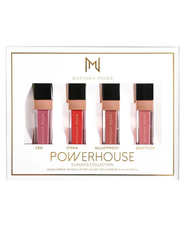 NATASHA MOOR 4-pc. Powerhouse Classics Collection Mini Molten Matte Set - Ceo,storm,bulletproof,gratitude