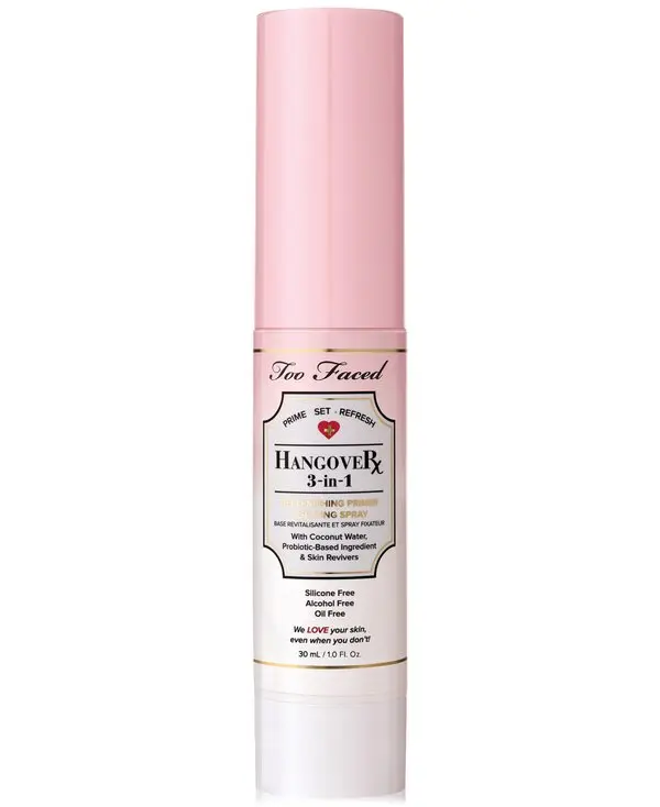 TOO FACED Travel-size Hangover 3-in-1 Replenishing Primer & Setting Spray - Hangover Spray