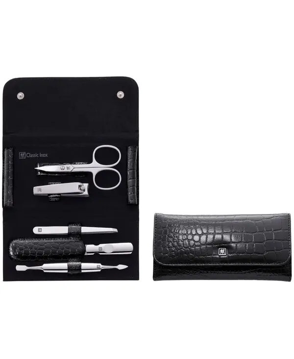 ZWILLING Classic Inox 6 Piece Snap Fastener Case - Black