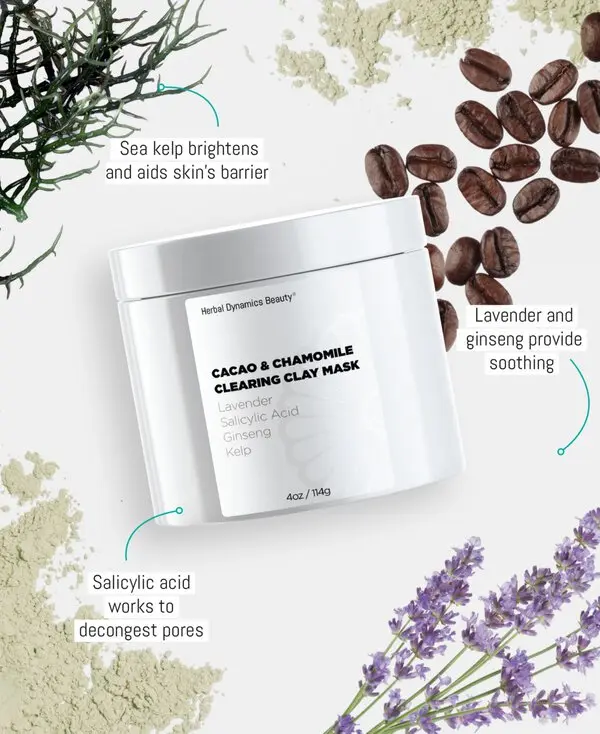 HERBAL DYNAMICS BEAUTY Cacao And Chamomile Clearing Clay Mask