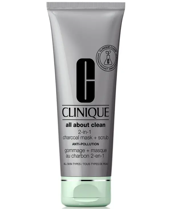 CLINIQUE All About Clean 2-in-1 Charcoal Face Mask + Scrub - No Color