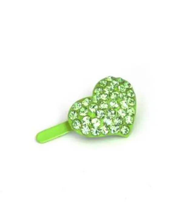 SOHO STYLE Mini Heart Barrette - Green