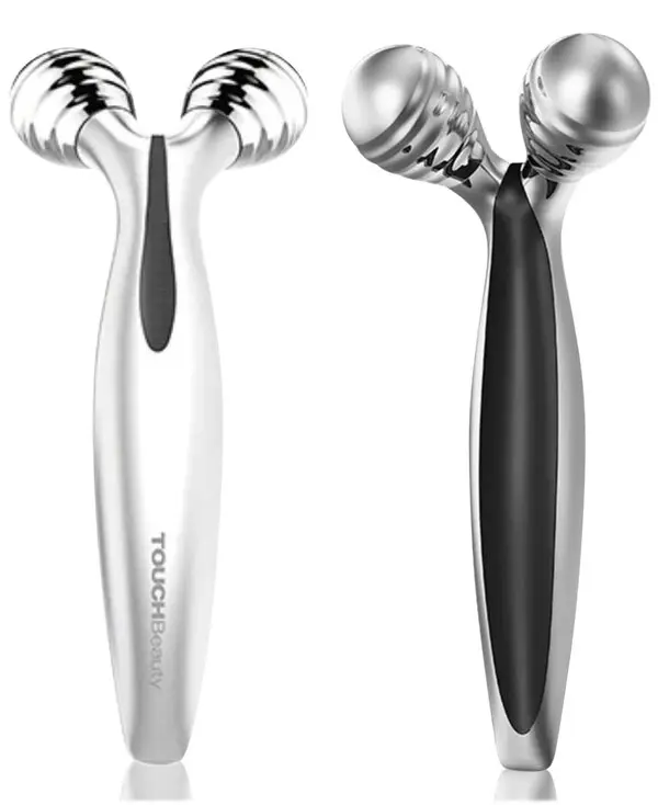 TOUCHBEAUTY Microcurrent Facial Face Massager Device Roller - Silver