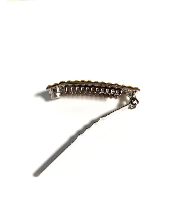 SOHO STYLE Pave Crystal Barrette - Yellow