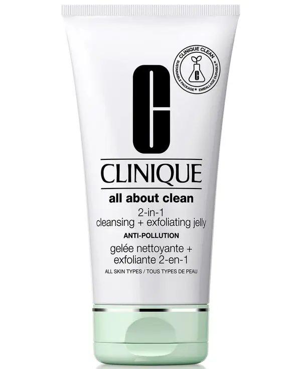CLINIQUE All About Clean 2-in-1 Face Cleansing + Exfoliating Jelly Cleanser With Salicylic Acid - No Color