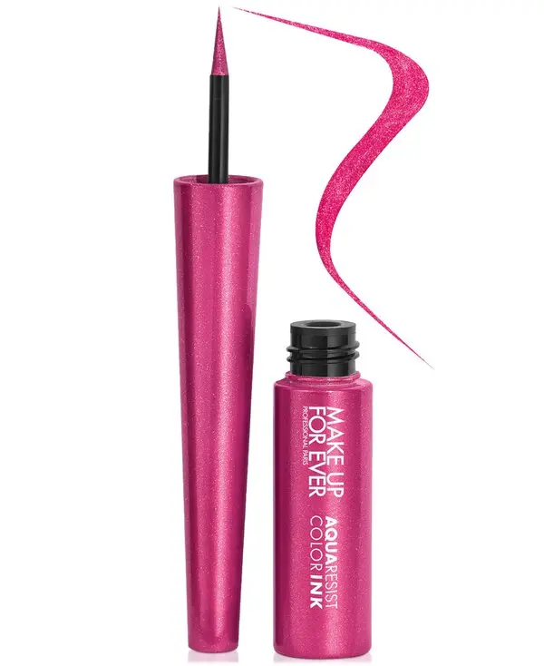 MAKE UP FOR EVER Aqua Resist Color Ink Liquid Eyeliner 2 Matte Wood - 10 Pink Blaze - Metallic Hot Pink