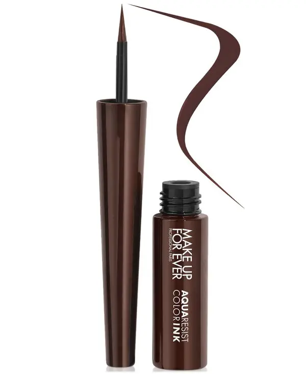 MAKE UP FOR EVER Aqua Resist Color Ink Liquid Eyeliner 2 Matte Wood - 2 Matte Wood - Matte Dark Brown