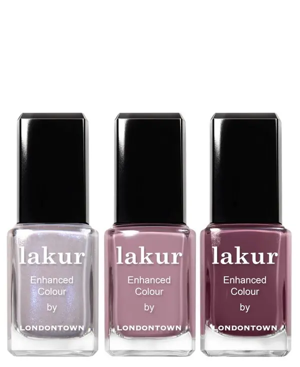 LONDONTOWN 3-pc. Royal Plum Lakur Enhanced Colour Nail Polish Set - No Color