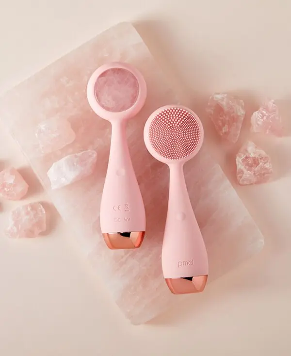 Pmd Clean Pro Rose Quartz- Facial Cleansing Device - Blush With Rose Gold Finish