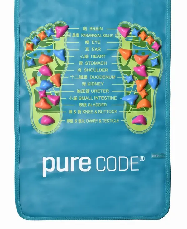 PURECODE Reflexology Foot Massage Mat With Foot Chart