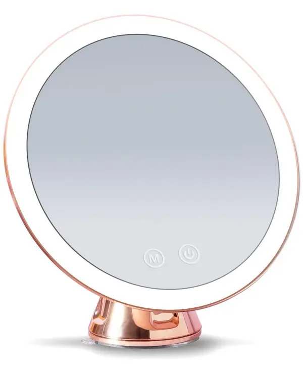 FANCII Lana Rechargeable 10x Magnifying Mirror With 3 Light Settings - Copper