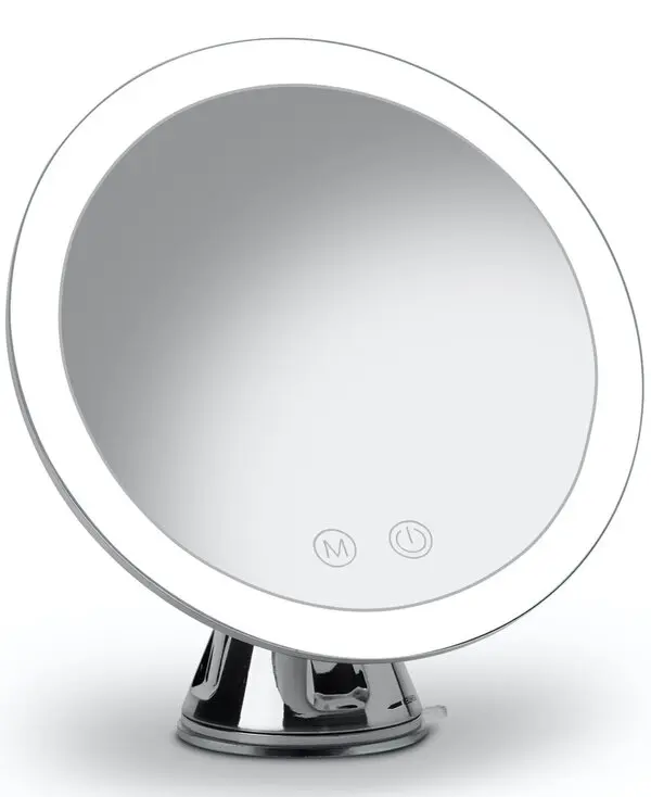FANCII Lana Rechargeable 10x Magnifying Mirror With 3 Light Settings - White
