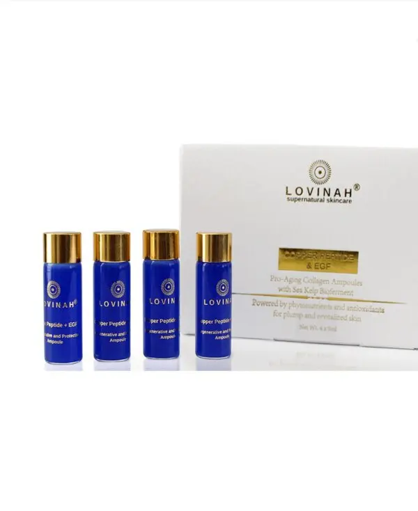 LOVINAH SKINCARE Copper Peptide And Epidermal Growth Factor Barrier Repair 4-piece Ampoules Set - Blue