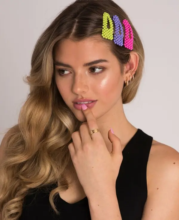 SOHO STYLE Beaded Hair Clip Set - Multi