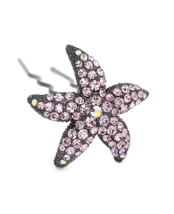 SOHO STYLE Crystal Starfish Hair Stick - Purple