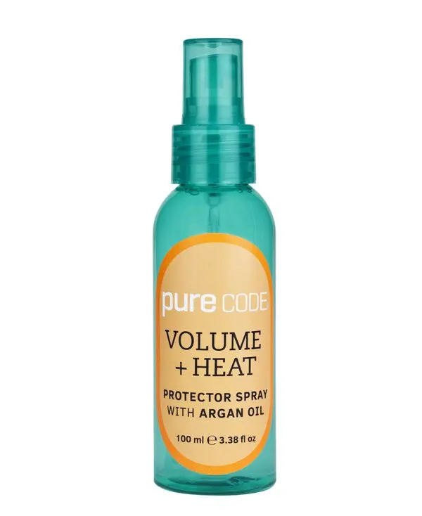 PURECODE Volume + Heat Protector Spray With Argan Oil - Clear