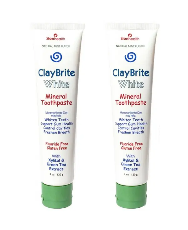 ZION HEALTH Claybrite Toothpaste - White