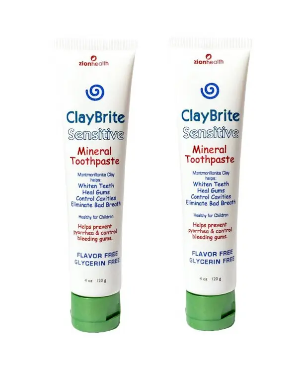 ZION HEALTH Claybrite Sensitive Toothpaste - No Color