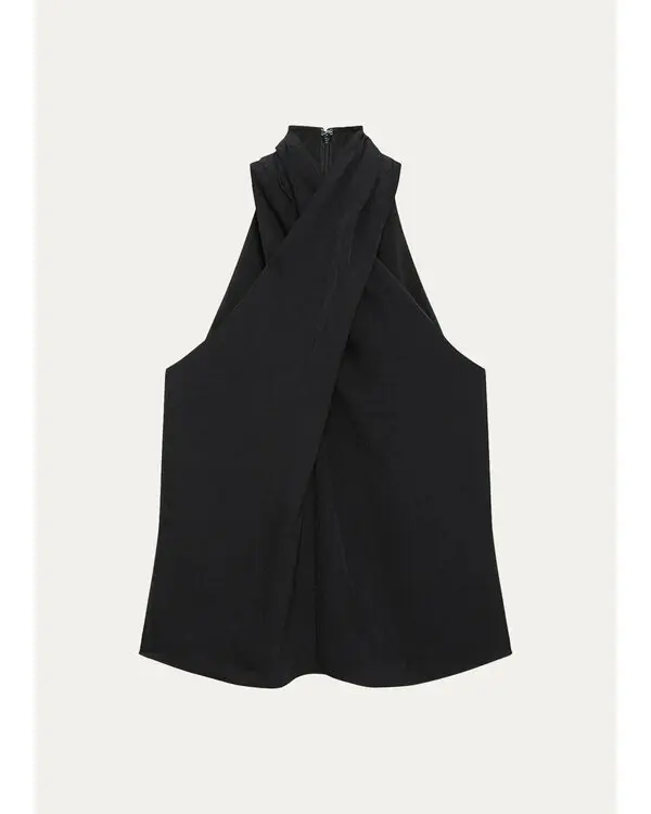 Theory Halter Solid Sleeveless Top - Blk
