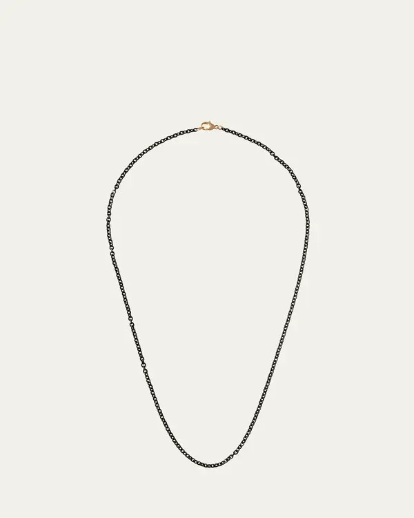 JORGE ADELER Stainless Steel Chain Necklace - Black