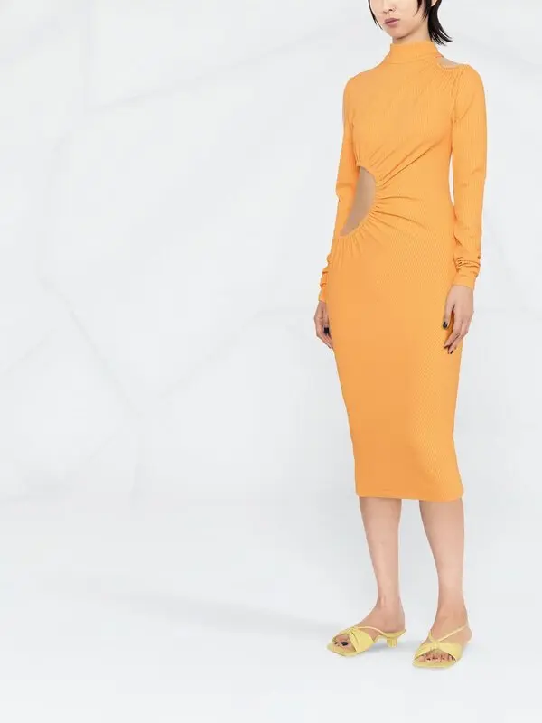 ROTATE BY BIRGER CHRISTENSEN Cut-out Asymmetric Dress