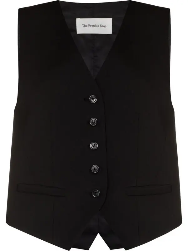 THE FRANKIE SHOP Gelso Single-breasted Waistcoat - Black
