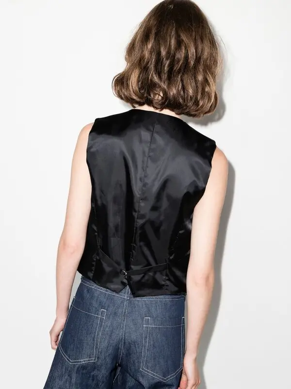 THE FRANKIE SHOP Gelso Single-breasted Waistcoat - Black