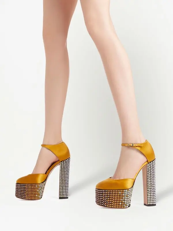 GIUSEPPE ZANOTTI 150mm Bebe Strass Pumps