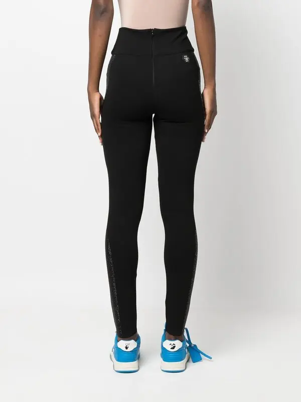 Philipp Plein High-rise Embellished Leggings
