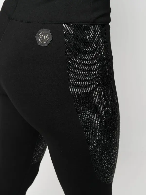 Philipp Plein High-rise Embellished Leggings