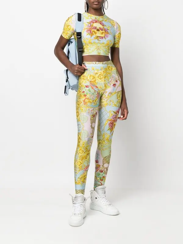 Philipp Plein Baroque-print Crop-top