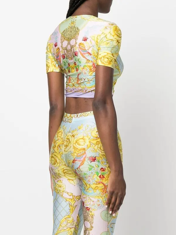 Philipp Plein Baroque-print Crop-top