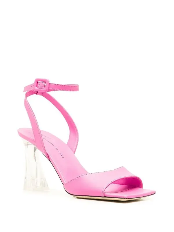 GIUSEPPE ZANOTTI Transparent-heel Strappy Sandals