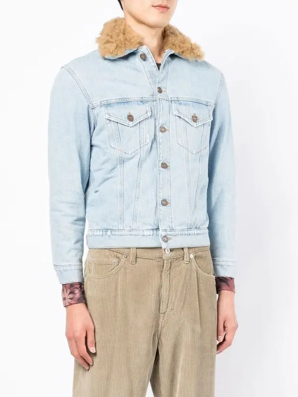 ERL Fur-collared Denim Jacket