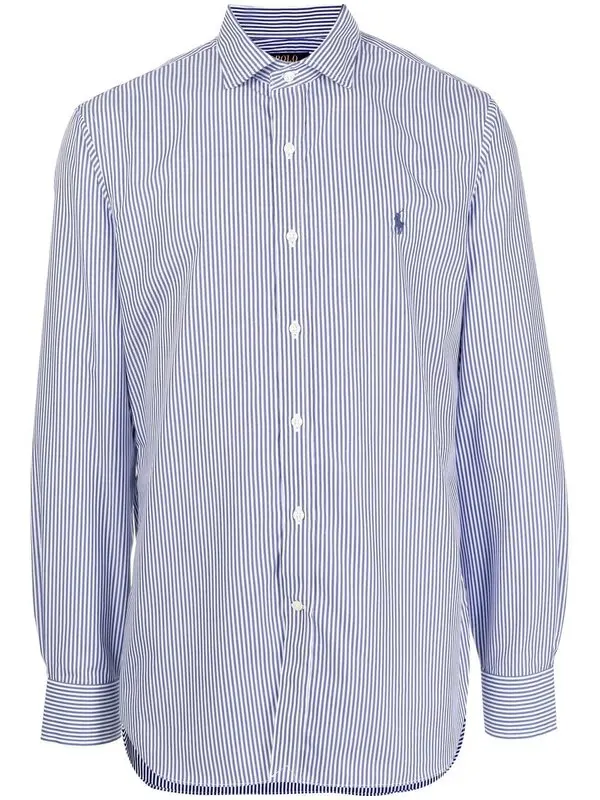 Ralph Lauren Pinstriped Button-down Shirt - Blue