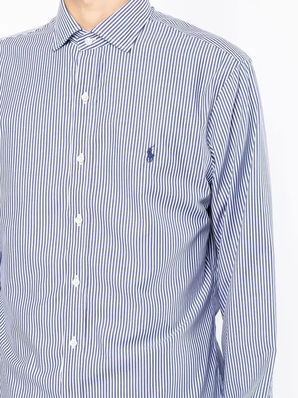 Polo Ralph Lauren Pinstriped Button-down Shirt - Blue