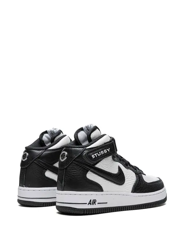 Nike X StüSsy Air Force 1 Mid Sneakers - White | Editorialist