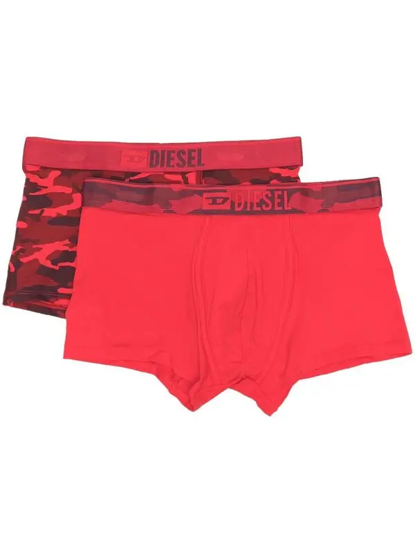 DIESEL Logo-print Boxers - Red