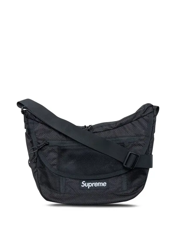 Supreme Logo-patch Shoulder Bag - Black