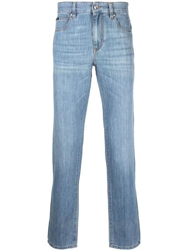 Zegna Stonewash Straight-leg Jeans