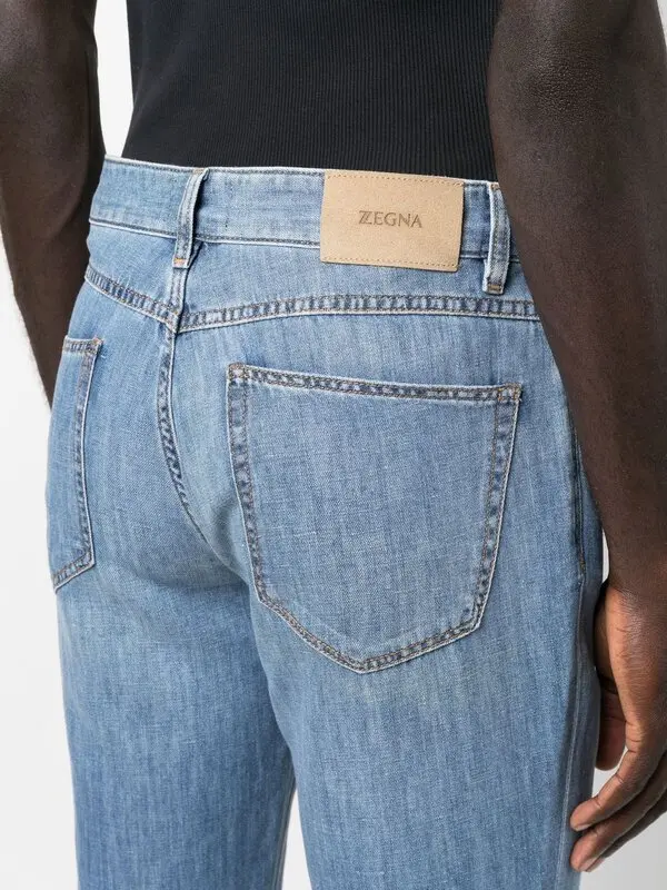 Zegna Stonewash Straight-leg Jeans