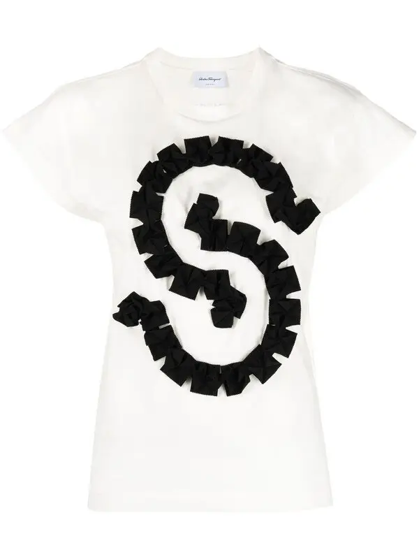 FERRAGAMO Gancio Cotton T-shirt - White