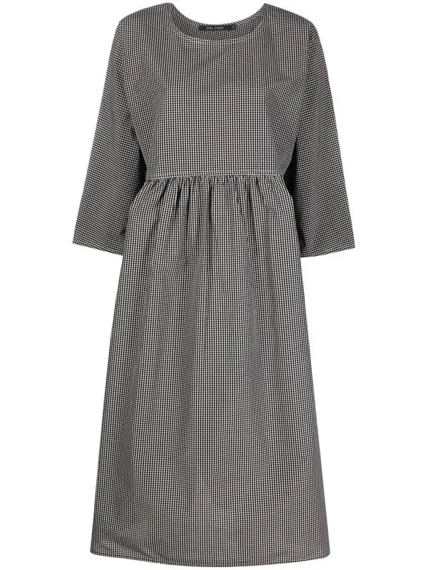 knee length dresses for ladies Red Check Midi Dress Ribbon Detail Strappy