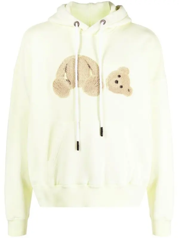 Palm Angels Bear Motif Hoodie - Yellow